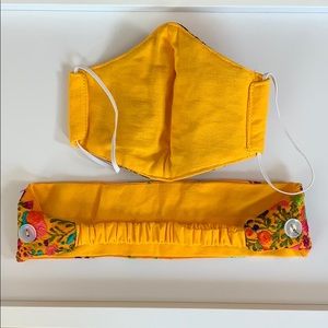 New Handmade | Accessories | Combo Face Mask And Headband With Buttons ...